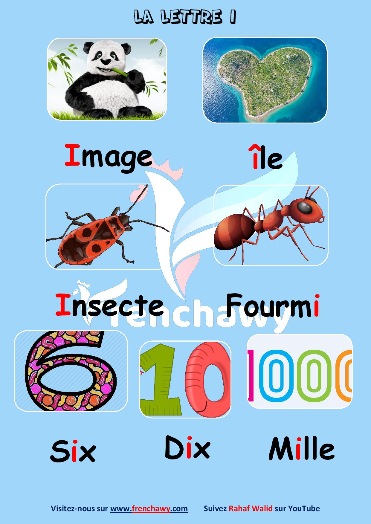 الحروف الفرنسية للأطفال L'alphabet français La lettre I مع رهف وليد