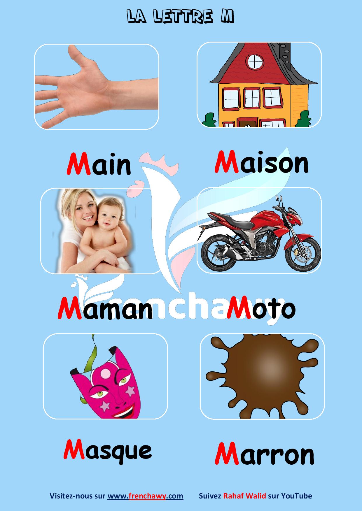 Alphabet français-la-lettre-m-Rahaf-Walid - فرنشاوي